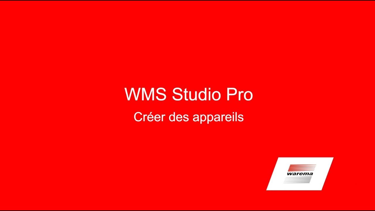 WMS studio pro - Créer des appareils - YouTube