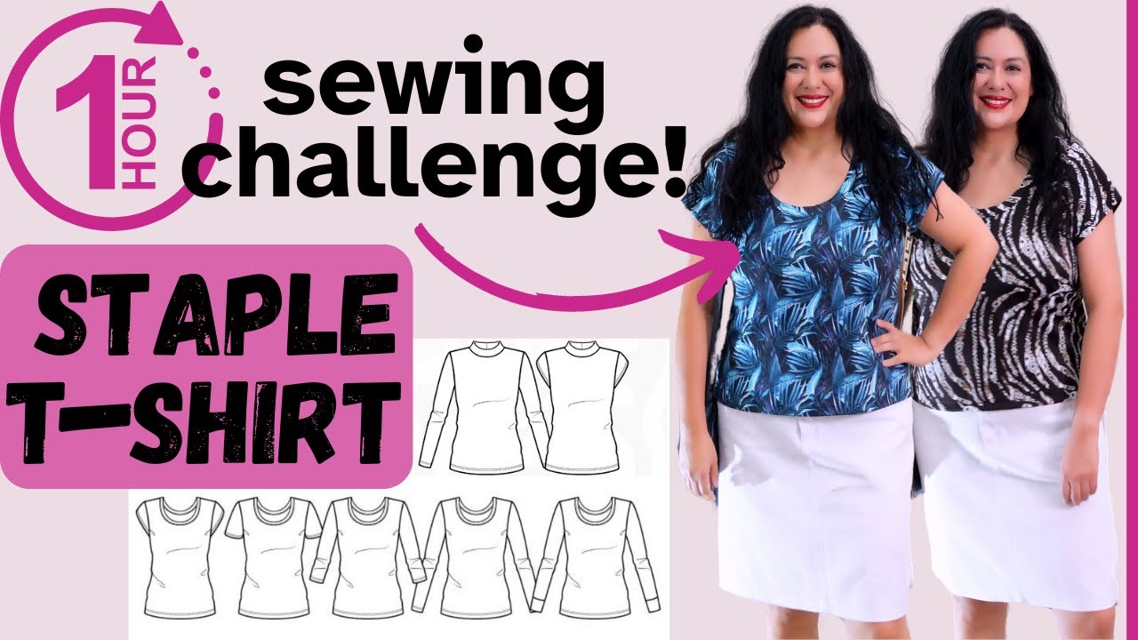 Fun 1 HOUR SEWING CHALLENGE! 2 Staple tees. Bound to be (Pattern ...