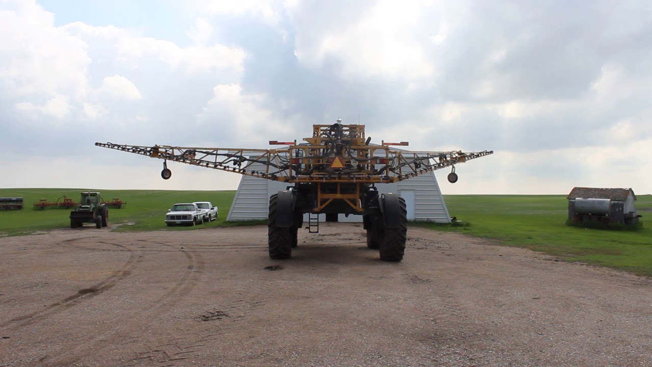 Rogator Booms Unfolding With an Orifice Installed #2 - YouTube