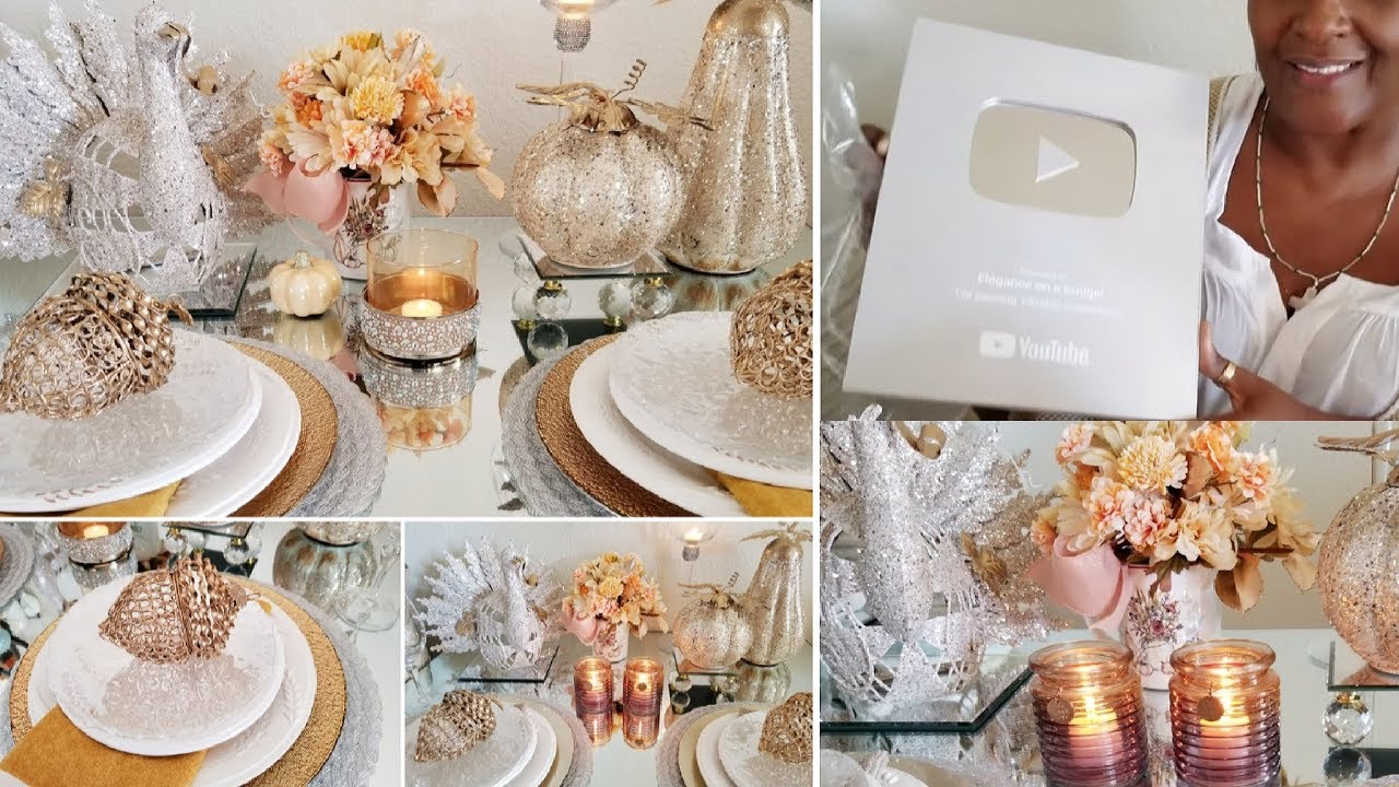 BLING AND GLAM TURKEY CENTERPIECE | DISPLAY TABLE ONE & TABLE TWO ...