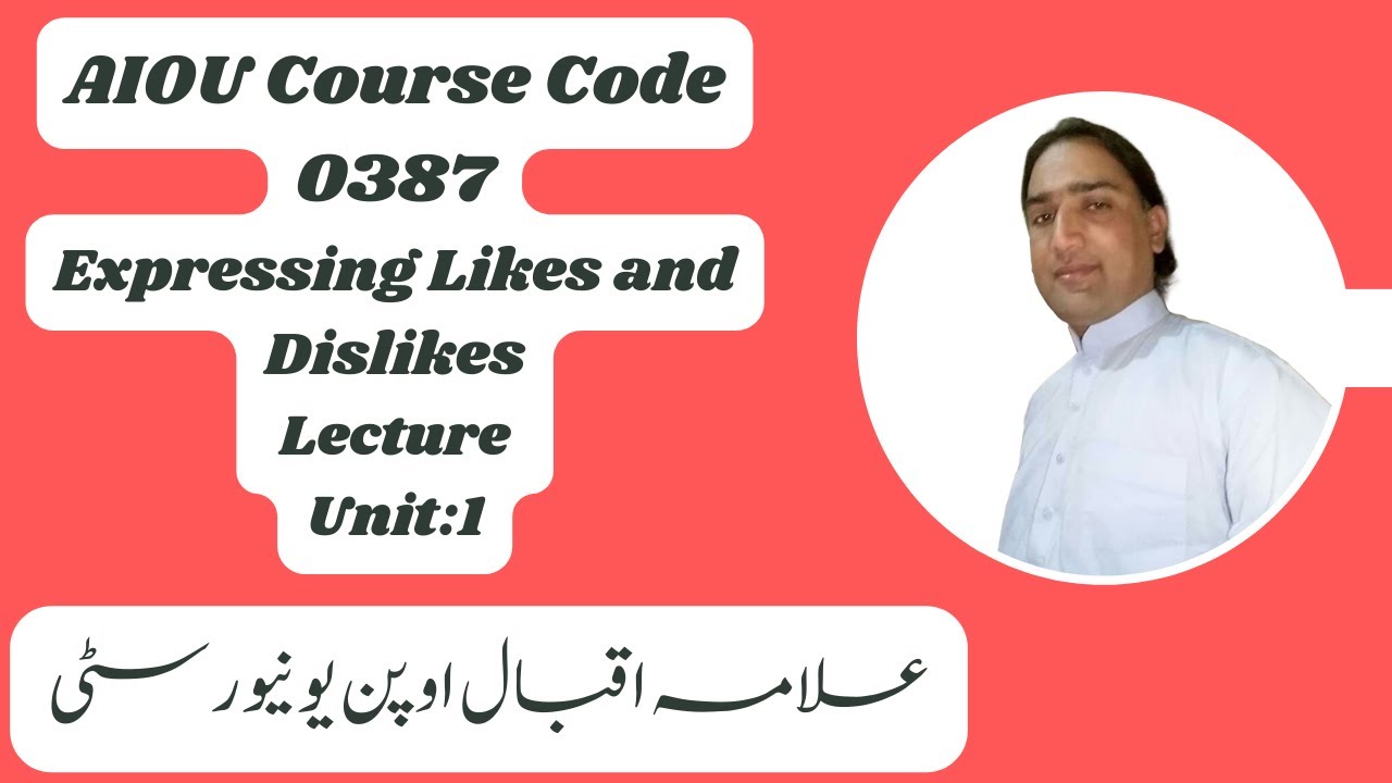 AIOU Course Code -0387 FA (Eng) Lecture-1/ Unit-1 - YouTube