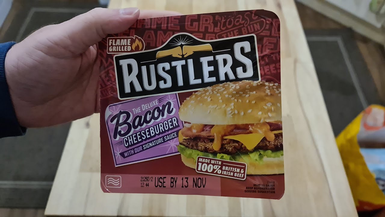 Rustlers Microwave Burger Delux Bacon Cheese Burger #badfoodblog # ...