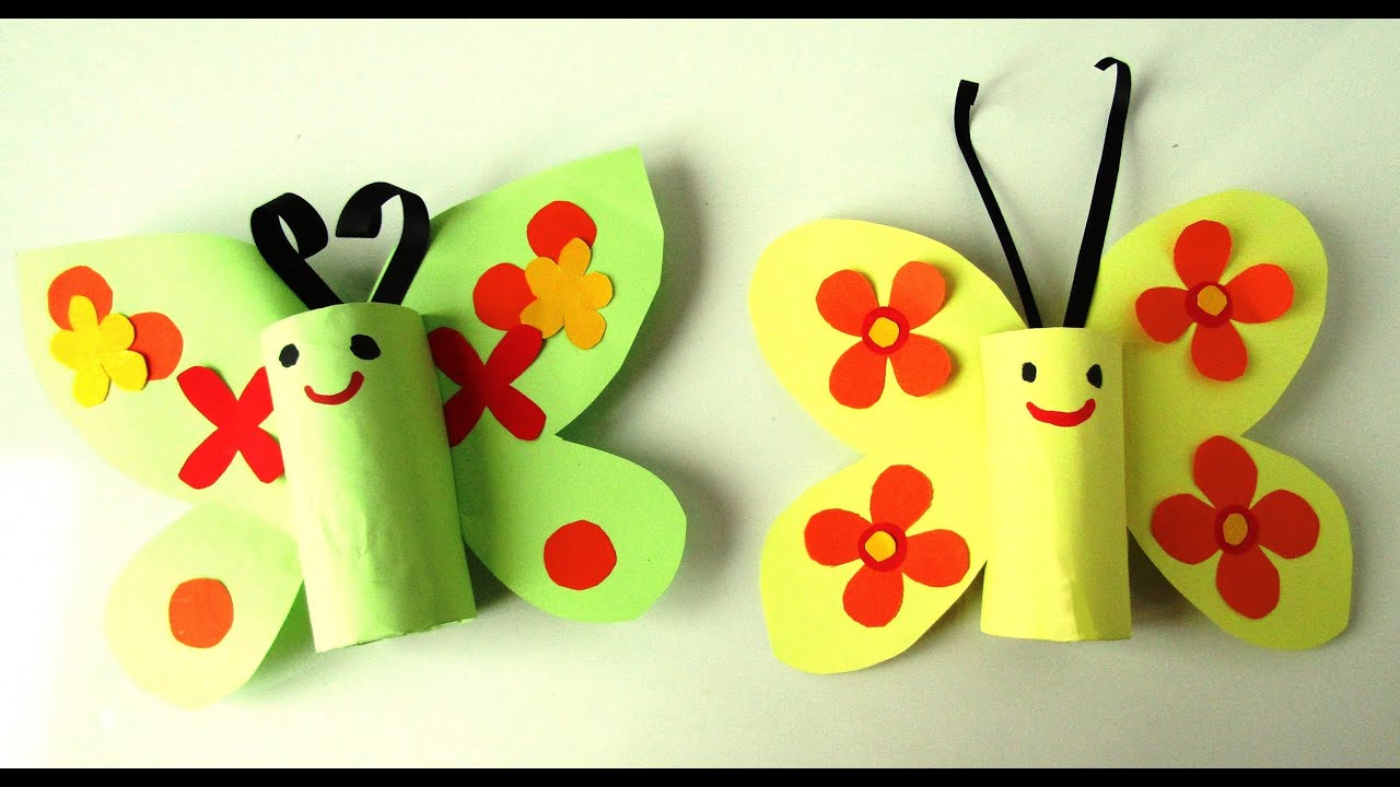 Fluturaș din hârtie. Reciclare. Tutorial pas cu pas/Paper butterfly ...