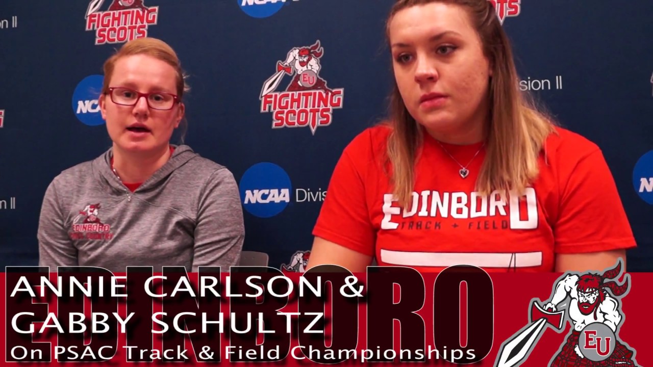 Annie Carlson and Gabby Schultz Preview PSAC Championships | Edinboro ...
