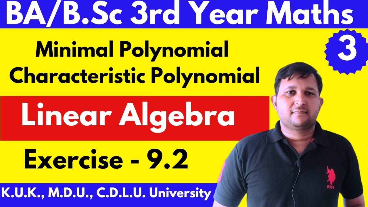 Minimal polynomial linear algebra | Minimal polynomial and ...