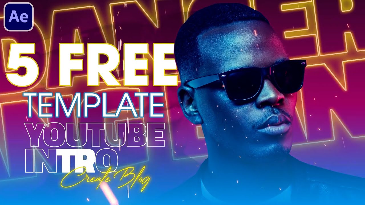 5 FREE Intro Effect Youtube Neon 2023 Template After Effects | [FREE ...