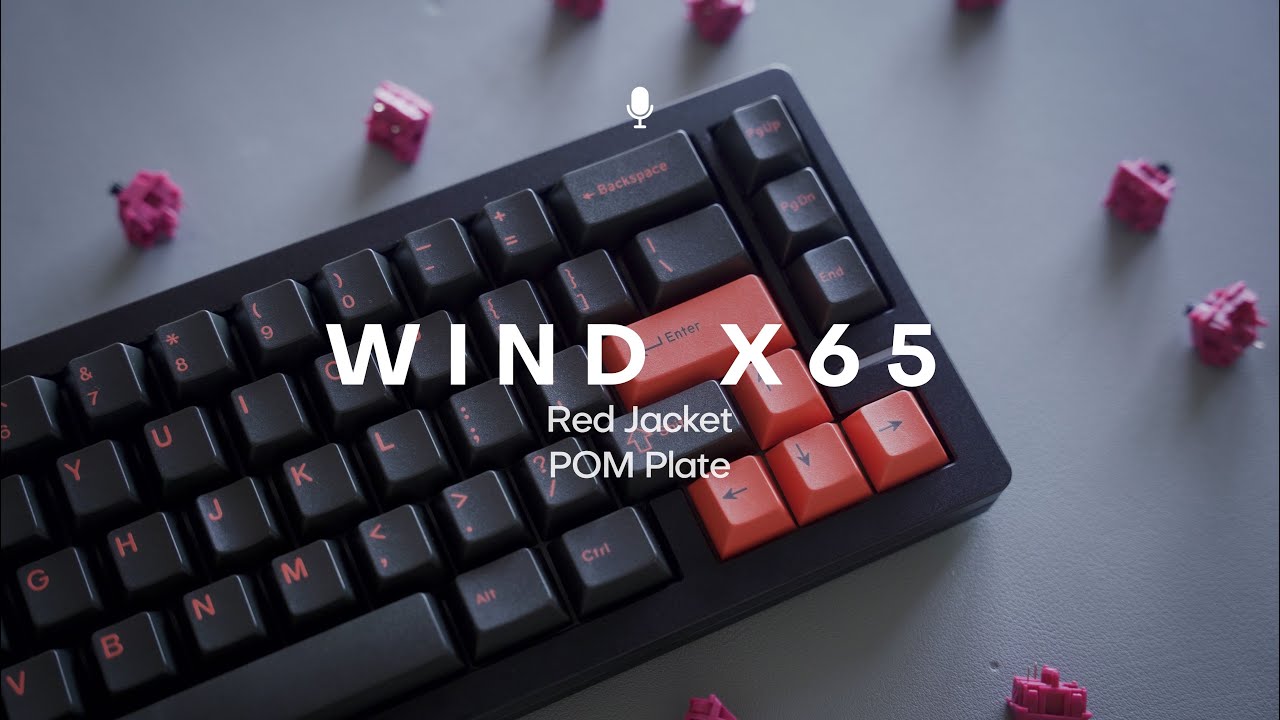 Wind x65 with Red Jackets Typing Sound Test (POM Plate) - YouTube