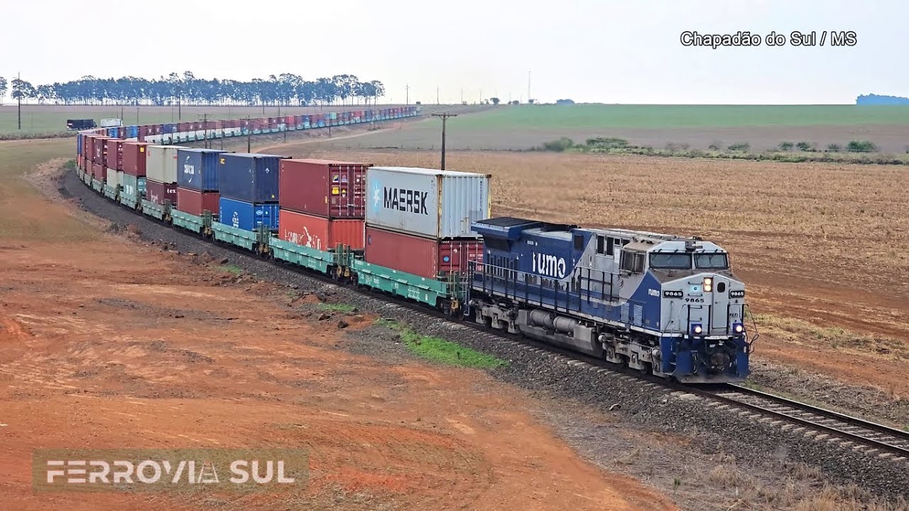 O eficiente Trem Double Stack da Brado Logística - YouTube