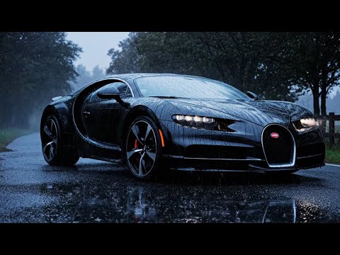 Relaxing sounds of rain in a Bugatti Chiron | Hypercar ASMR environment for sleep (7 hour)