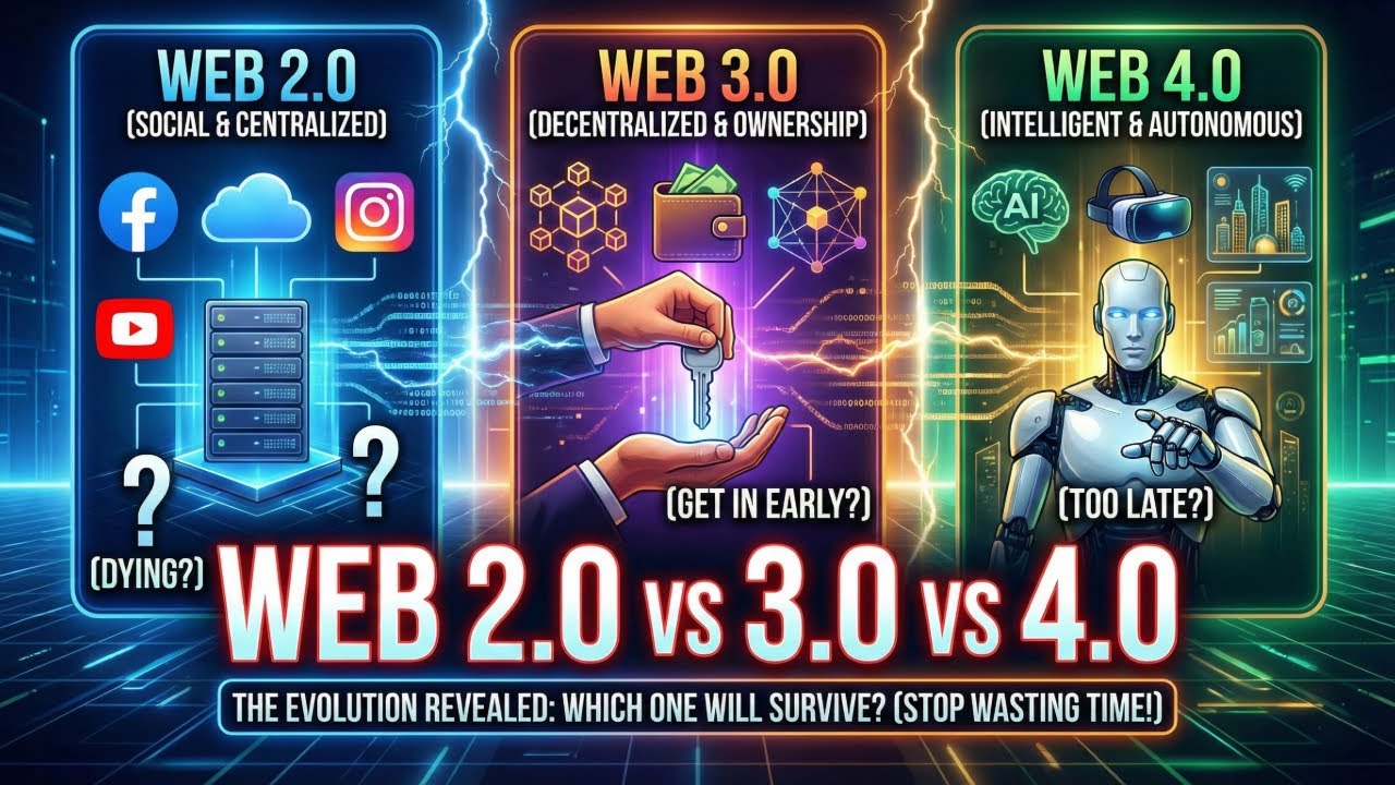 Web 2.0 vs Web 3.0 vs Web 4.0 | The Evolution of the Web: 2.0 to 4.0 ...