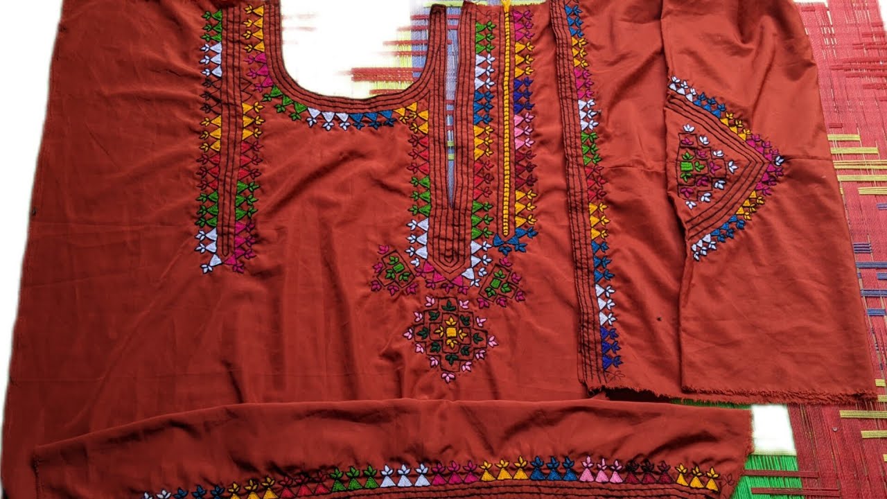 Sindhi embroidery neck Designs and suits - YouTube