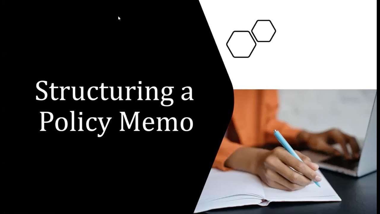 Policy Writing Workshop: Memo Structure - YouTube