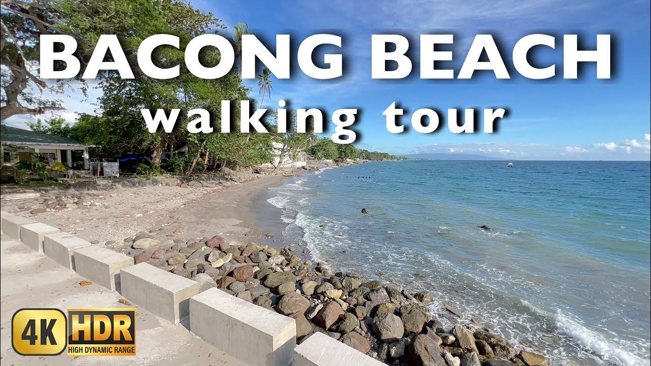 Bacong Beach Morning Walk | 4K HDR | Philippines Negros Island Walking Tour - YouTube