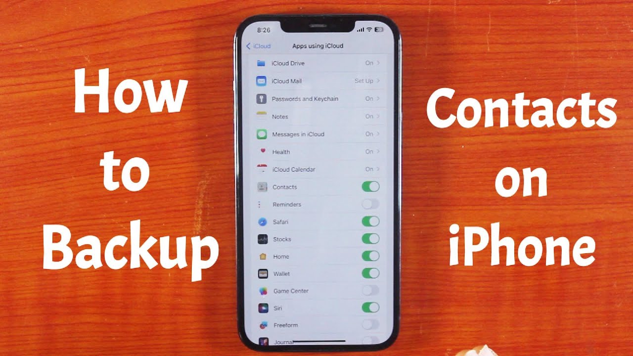 How to Backup iPhone Contacts to iCloud - YouTube