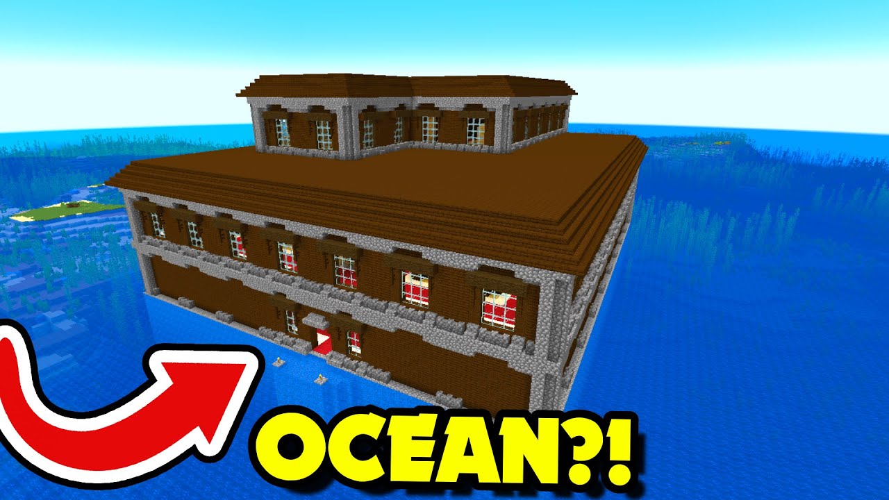 Woodland Mansion IN THE MIDDLE OF THE OCEAN?? Woodland Mansion at Spawn ...