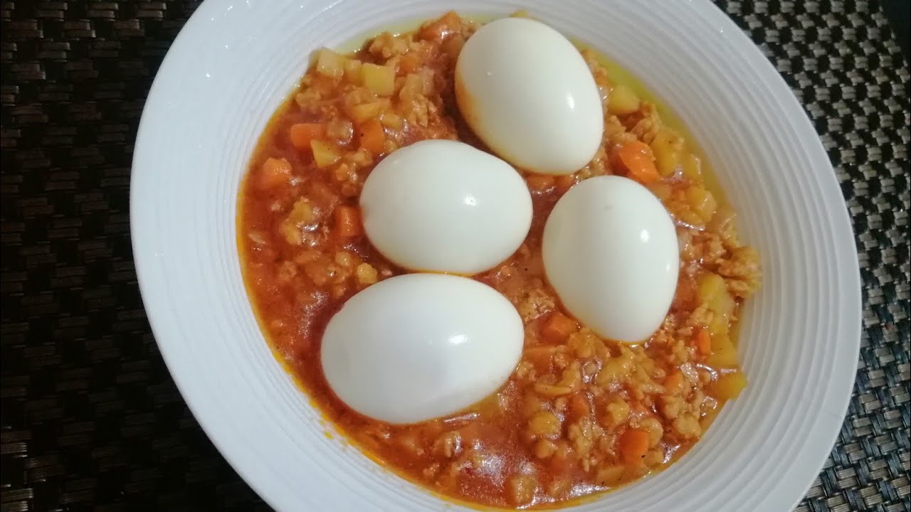 Pork Giniling With Boiled Egg Youtube