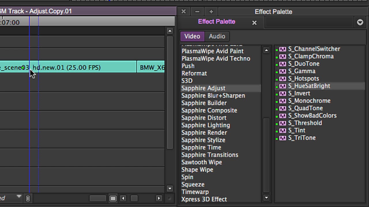 Sapphire Adjust Effects for Avid Media Composer - Hue Sat Bright - YouTube