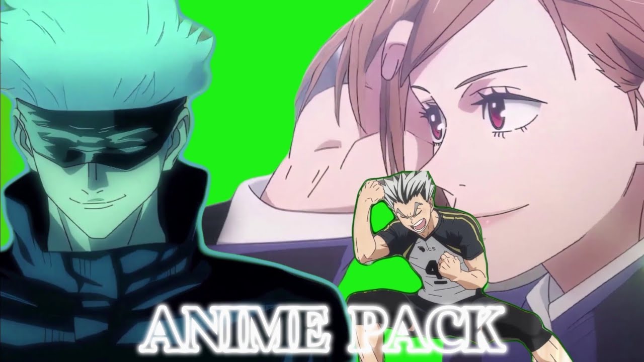 Anime Green Screen pack for editing 4k twixtor clips - YouTube