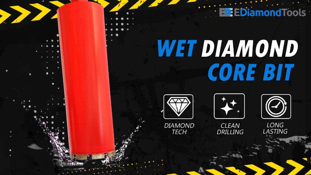 EDiamondTools Wet Core Drill Bits for Concrete and Hard Masonry - YouTube