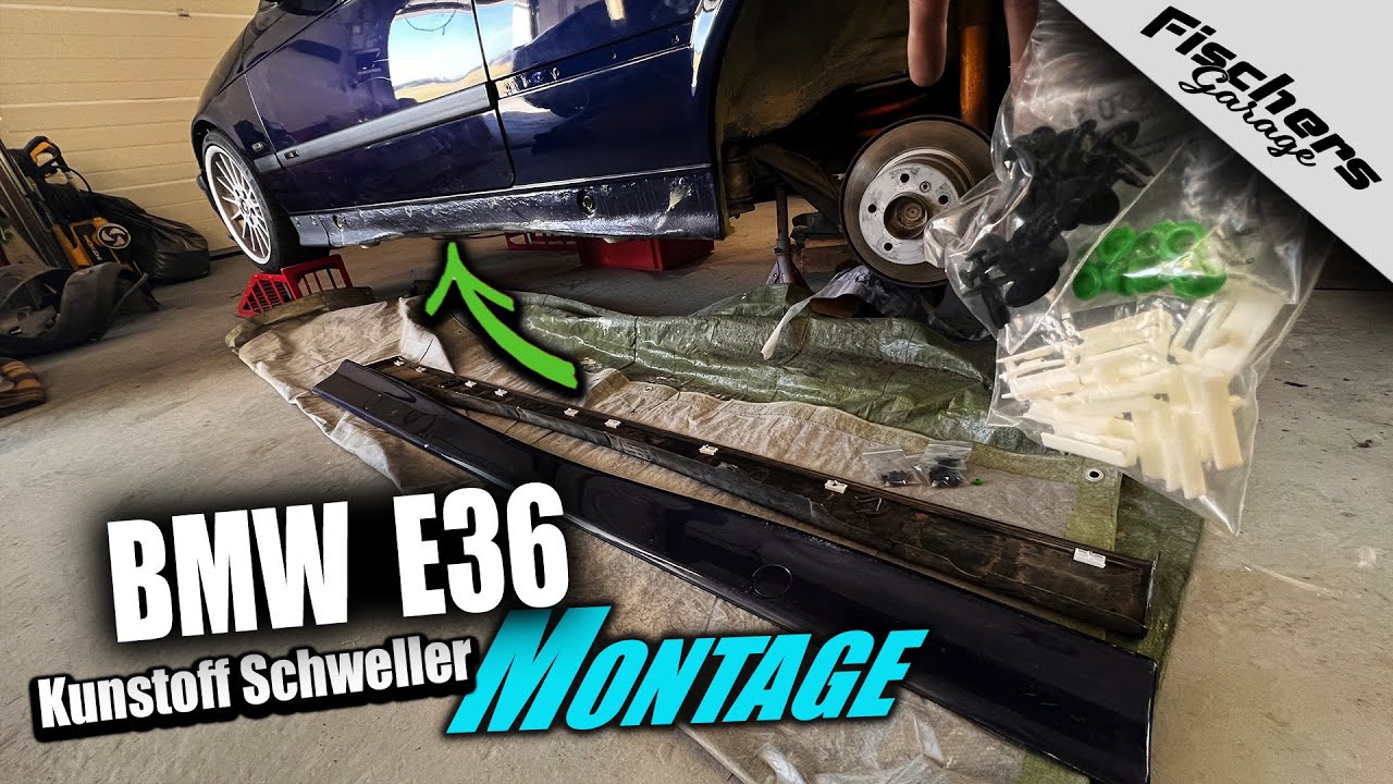 BMW E36 Kunststoff Schweller Montage - YouTube