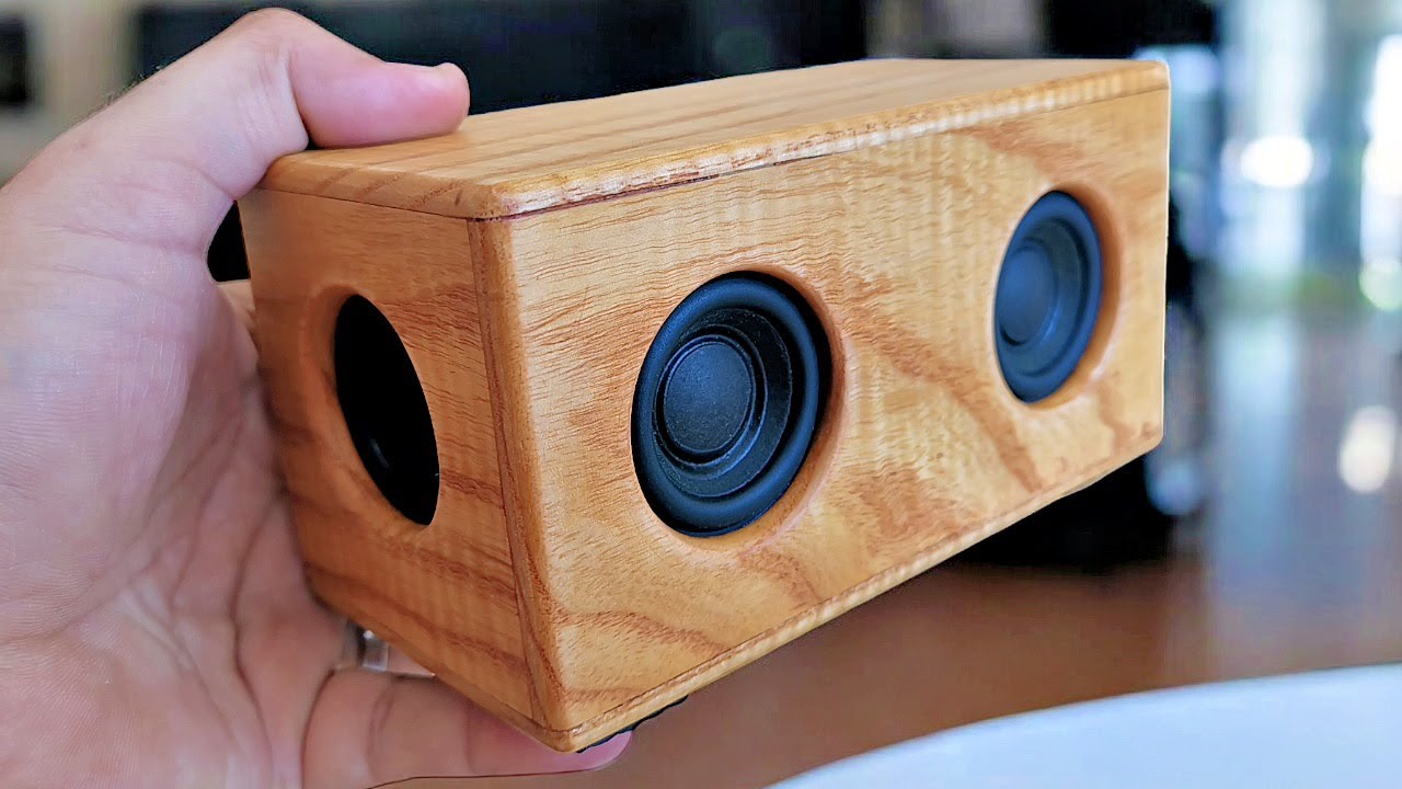 Building an Oak Wood DIY Bluetooth Speaker - Portable Battery Powered ...