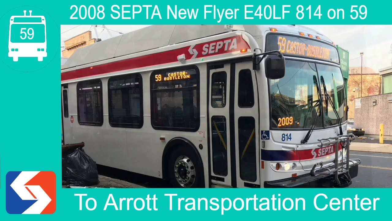 2008 SEPTA New Flyer E40LF #814 On 59 (Full Ride) - YouTube