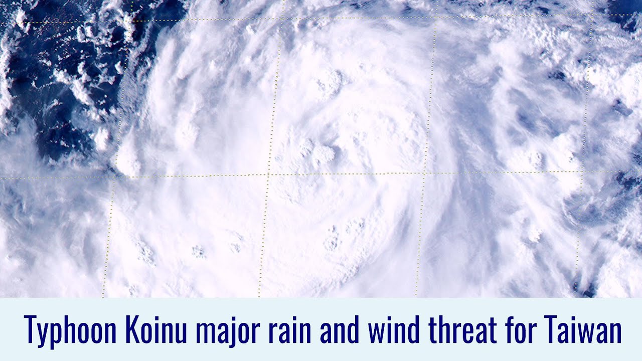 Typhoon Koinu (Jenny) headed for Taiwan - October 1, 2023 - YouTube