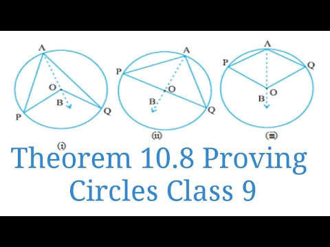 Theorem 10.8 Class 9 Proving || Theorem Of Circle || - YouTube