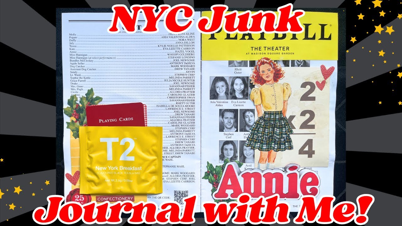 Junk Journal With Me ️ | Redesign the Annie Playbill! 🎭 - YouTube