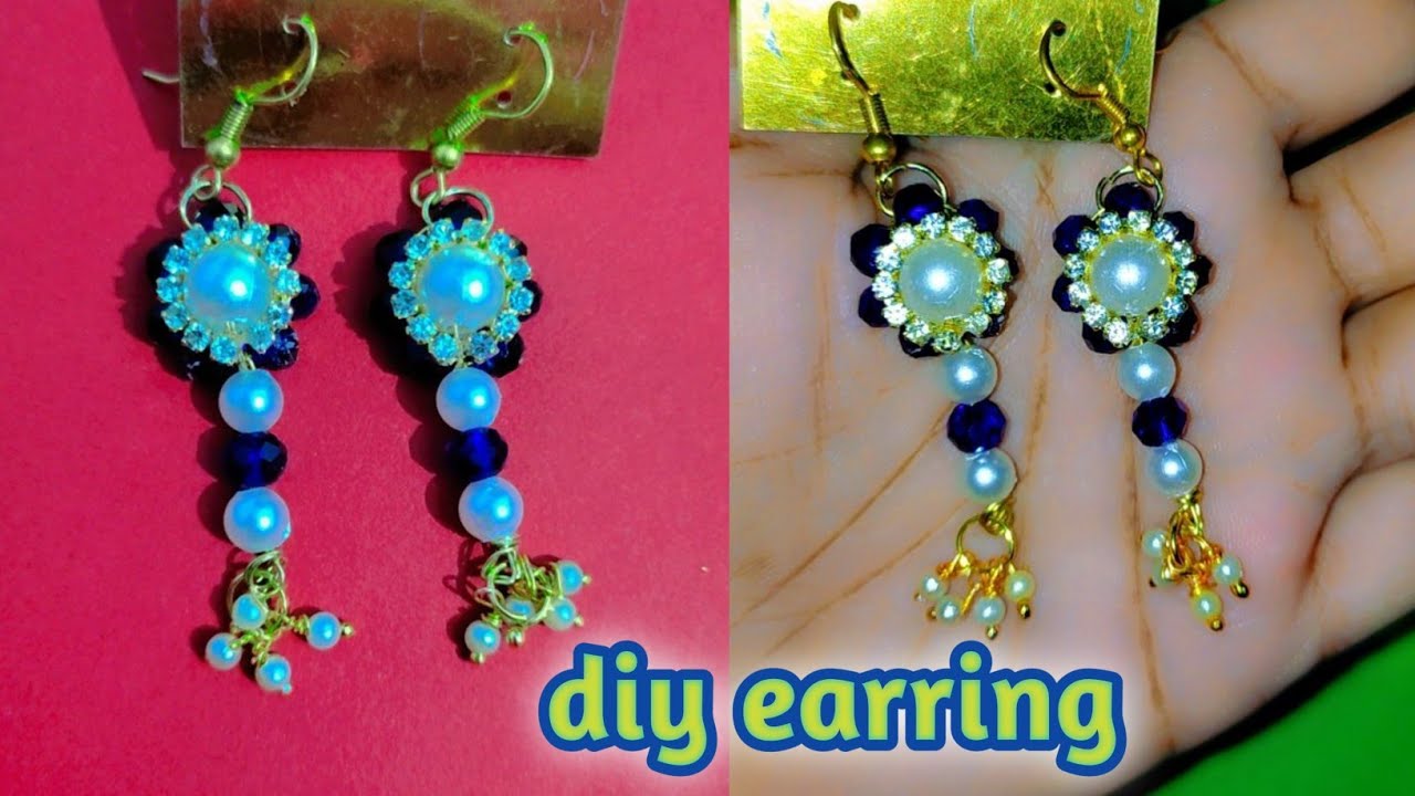 diy earring making ideas#hou to make beautiful earring simple idea ...