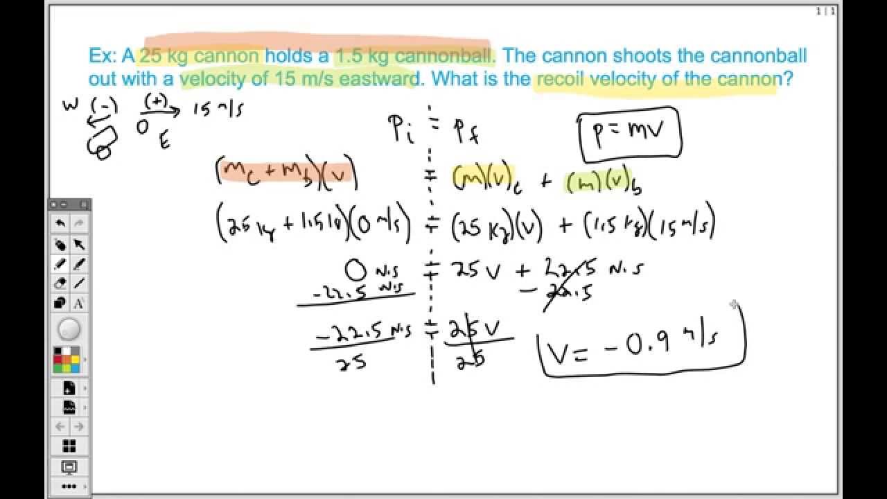 How To Solve Conservation Of Momentum Problem Explosion Collision