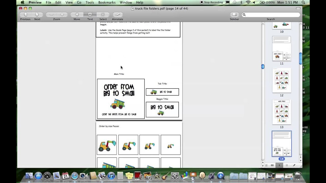Product Preview - Truck File Folder Activities - YouTube