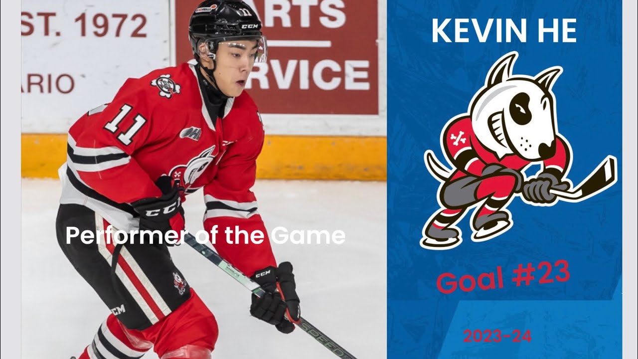 Performer of the Game, 2 Goals, 1 Assist. Kevin He (OHL Niagara IceDogs ...