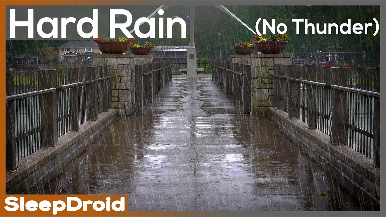 Heavy Rain Sounds in the Park ~ Rain Sounds for Sleeping to Fall Asleep ...