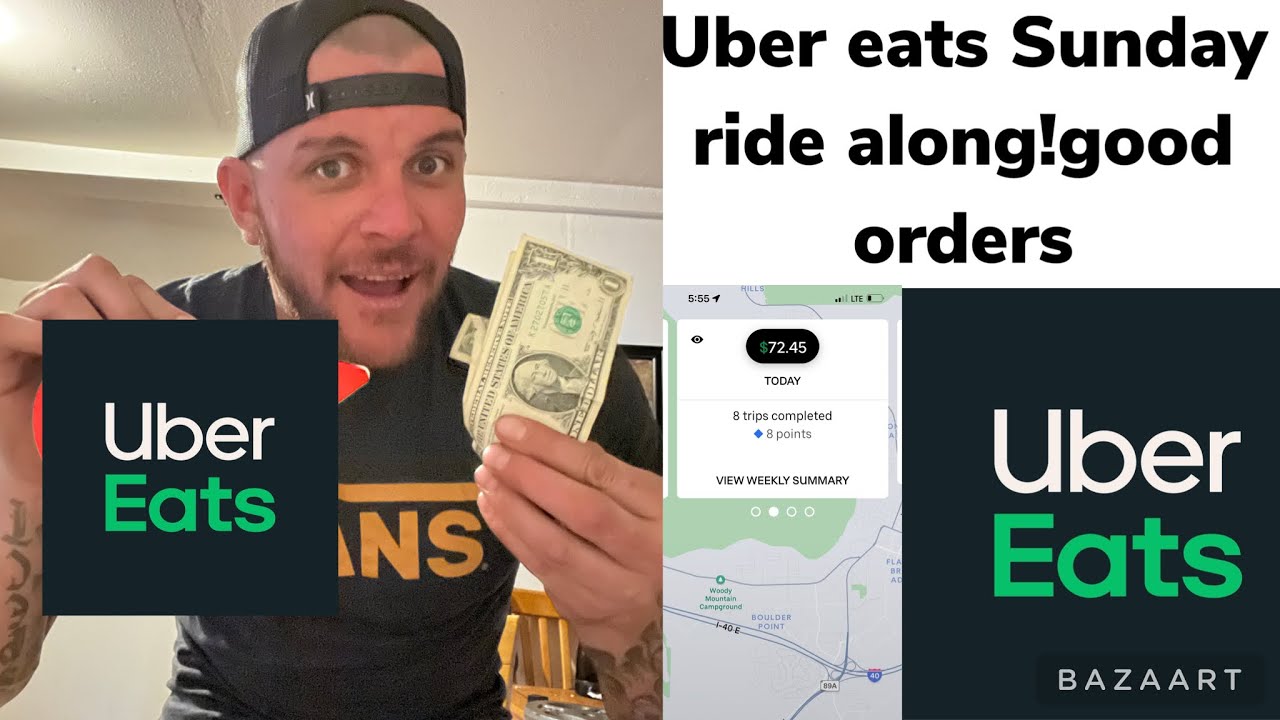 Uber eats ride along! A day in the life of an Uber eats driver# ...