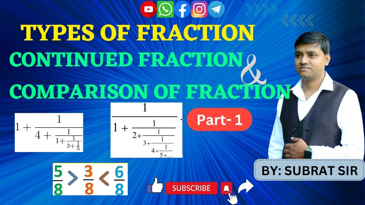 Types of fraction। PART-1 | Continued Fraction & Comparison of ...