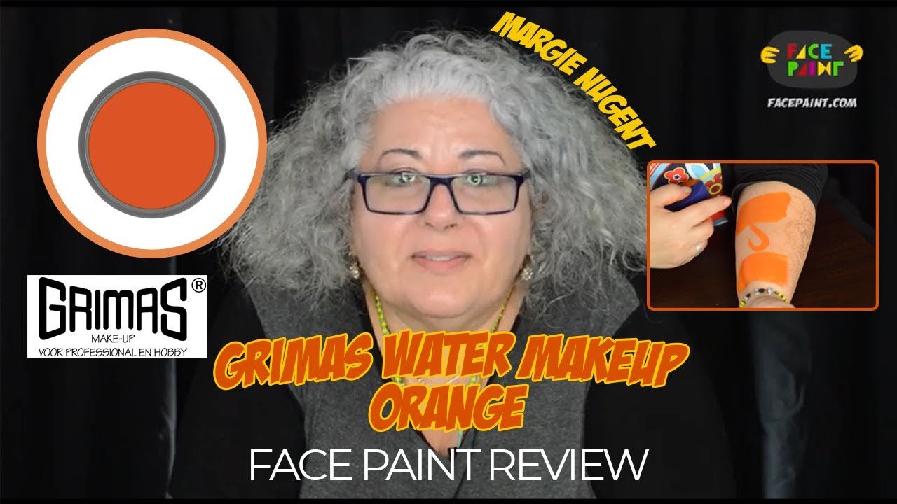 Grimas Orange Face Paint Review by Margie Nugent - YouTube