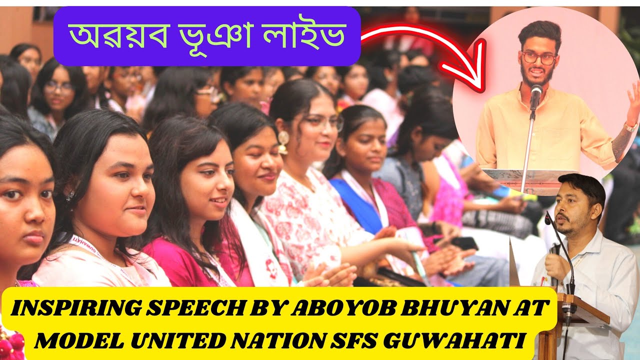 Inspiring Speech By Renowned Youtuber Aboyob Bhuyan at MUN SFS Guwahati ...