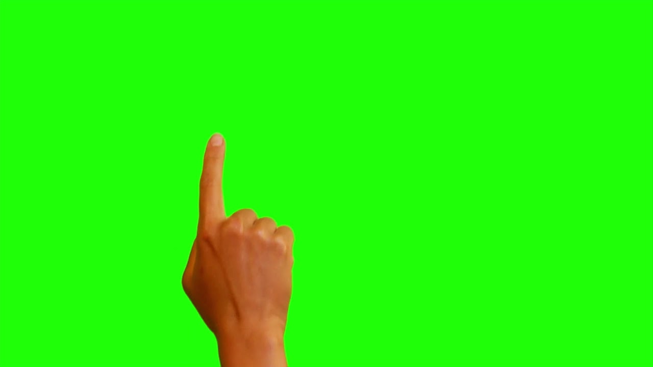 [Green Screen]Interactive Hand Gesture Sliding And Tapping Finger ...