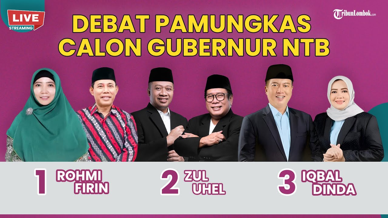 🔴Debat Publik Ketiga Calon Gubernur & Wakil Gubernur NTB 2024 - YouTube