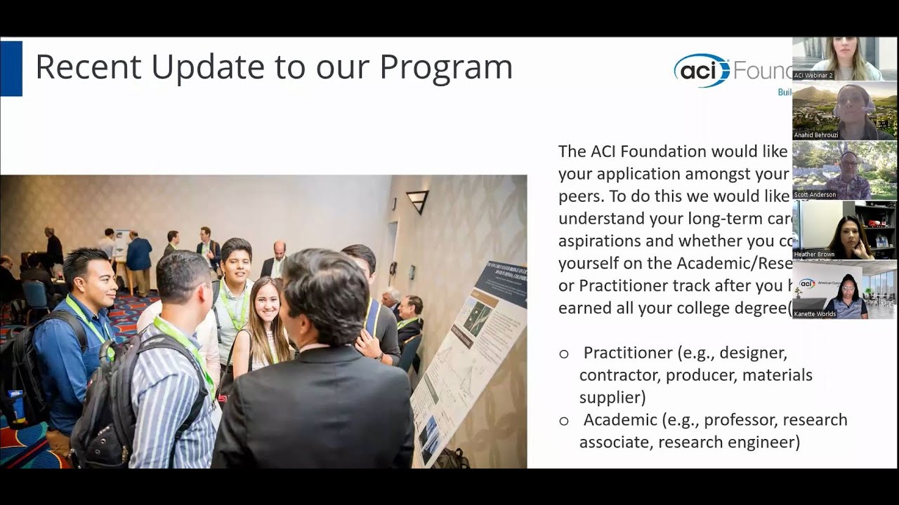 ACI Foundation Fellowship and Scholarship Virtual Information Session - YouTube