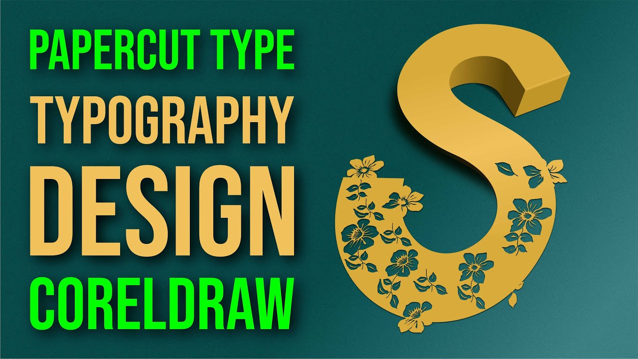 3D Paper Cut Type Typography Design in CorelDraw | CorelDraw Tips ...