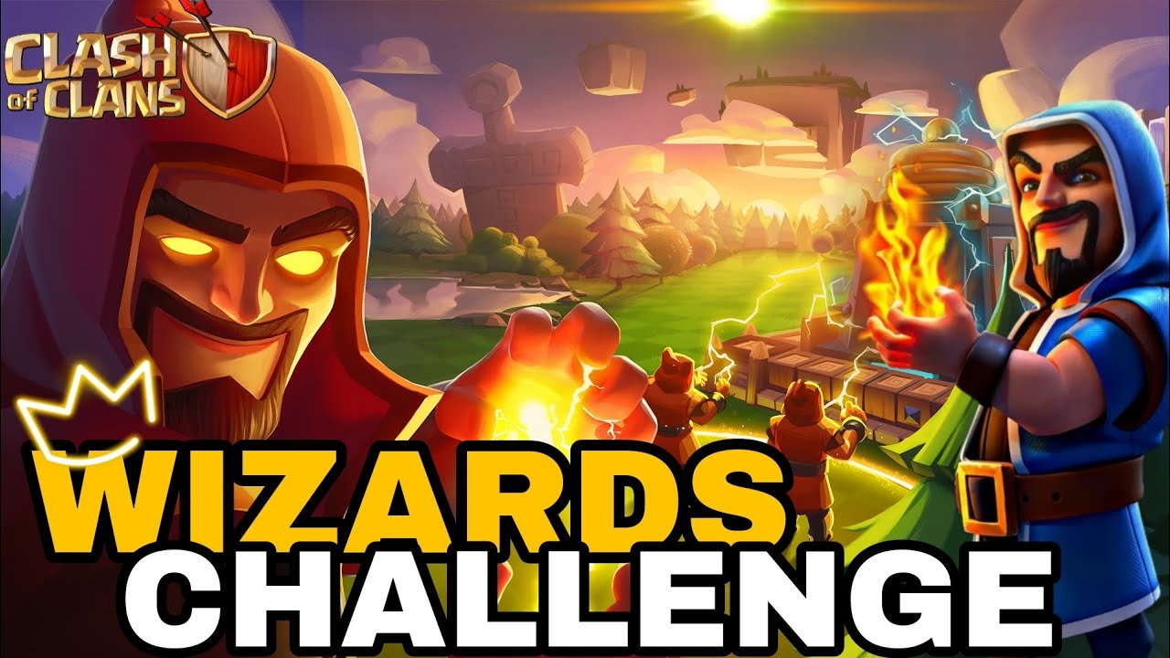 ONLY WIZARDS CHALLENGE IN CLASH OF CLANS 🍷#clashofclans #TRENDING # ...