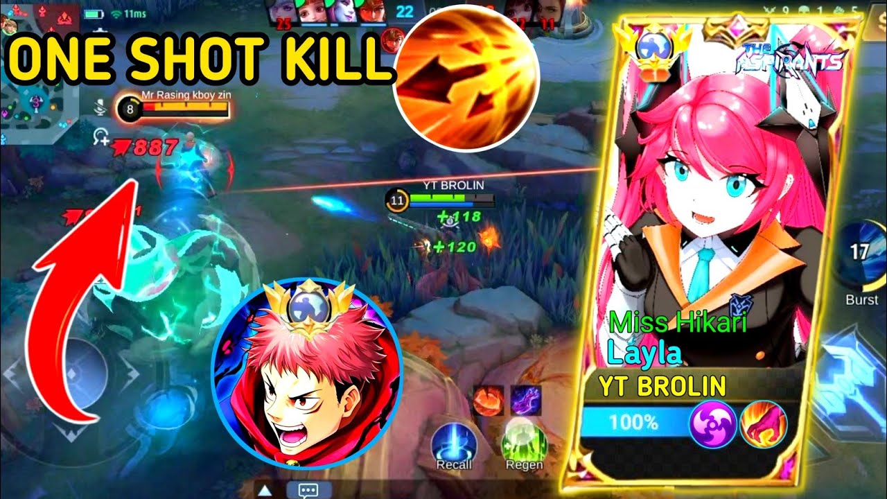 Layla User Spell Inspire One Shot Kill / Build Top 1 Global Layla ...