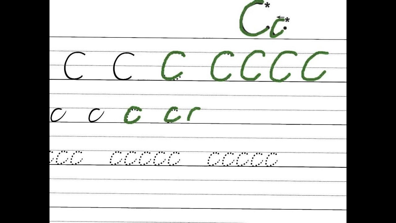 Handwriting practice- "C" - YouTube