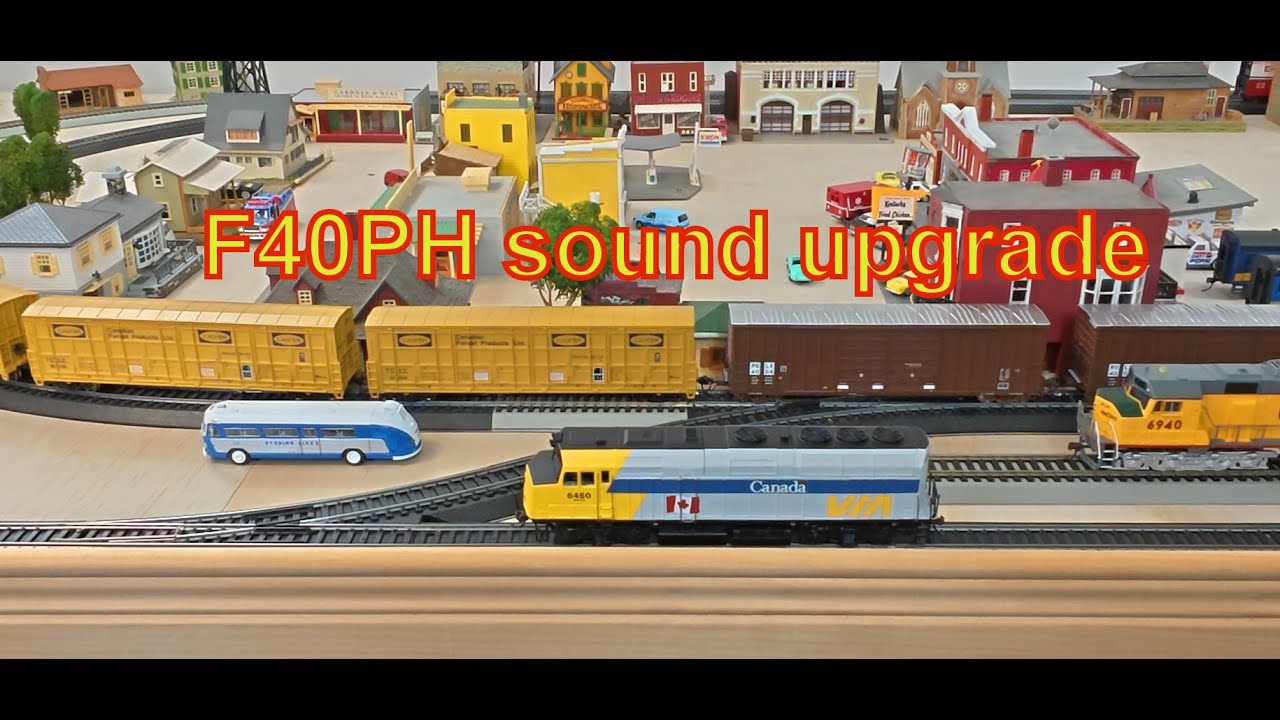 VIA F40PH DCC plus sound upgrade - YouTube