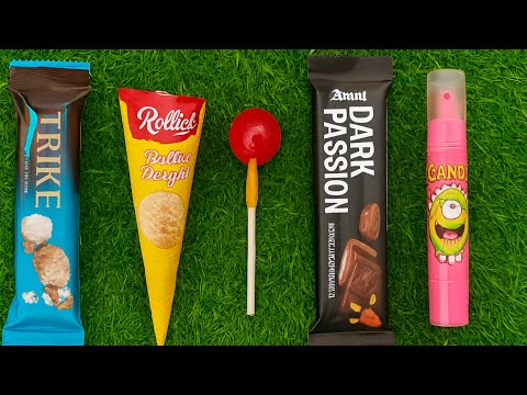 ASMR: Unboxing a Giant Mystery Box Full of Candy chocolate rainbow lollipopsSatisfying video🍡🍭🍓