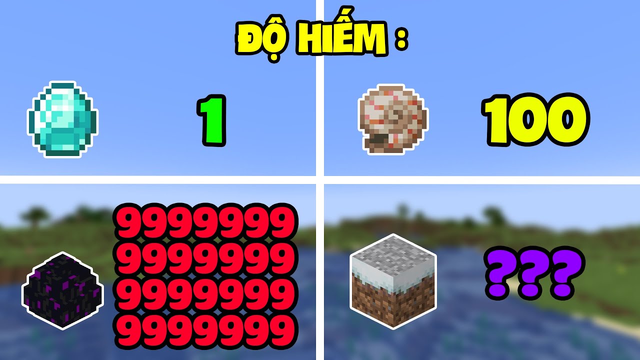 10 Vật Phẩm (Items) HIẾM NHẤT Trong Minecraft - Cục Đất Tuyết - YouTube