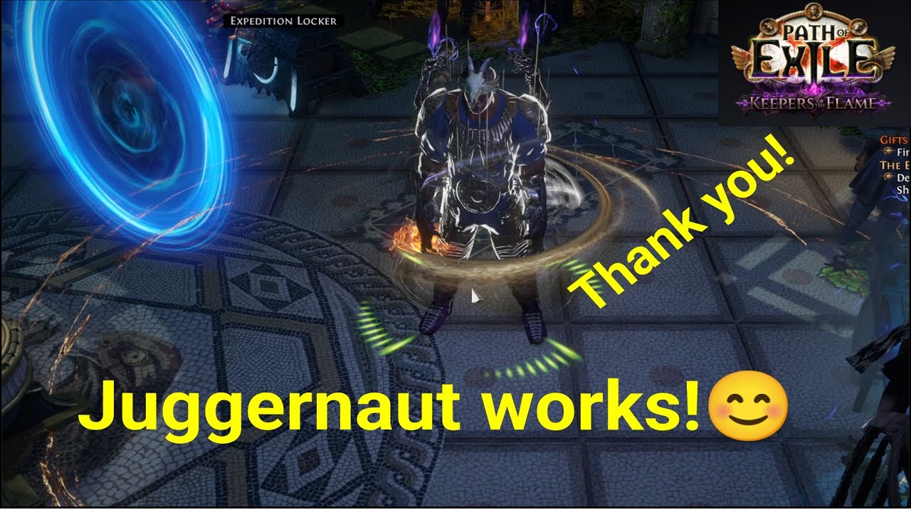 POE keepers of the flame - Made my Juggernaut works, Thank you😊 - YouTube