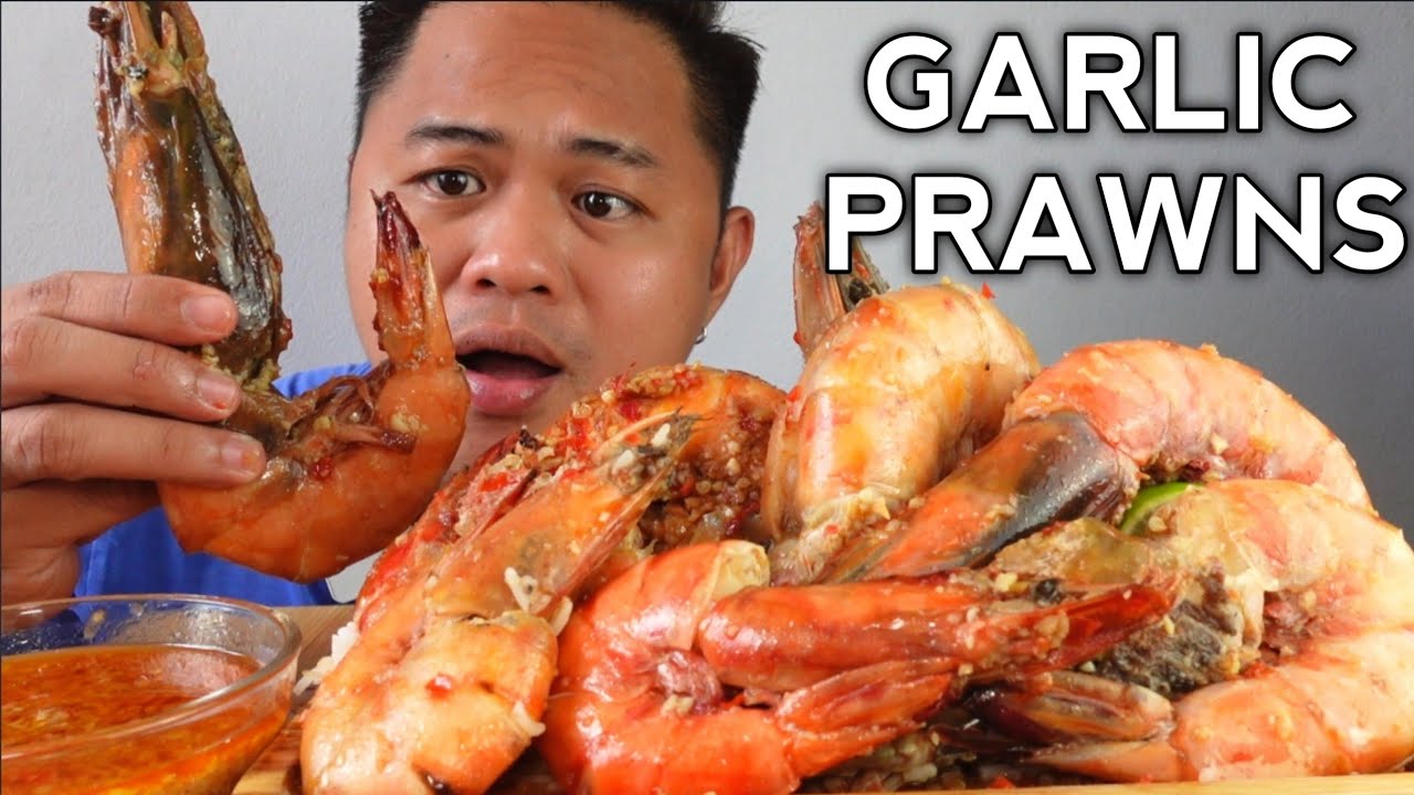 Spicy Garlic Tiger Prawns Indoor Cooking Mukbang Philippines Youtube
